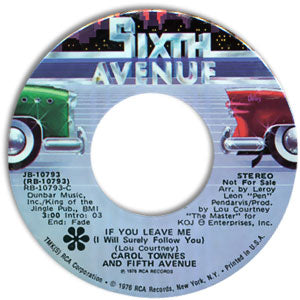 Carol Townes and Fifth Avenue - Classic 45's